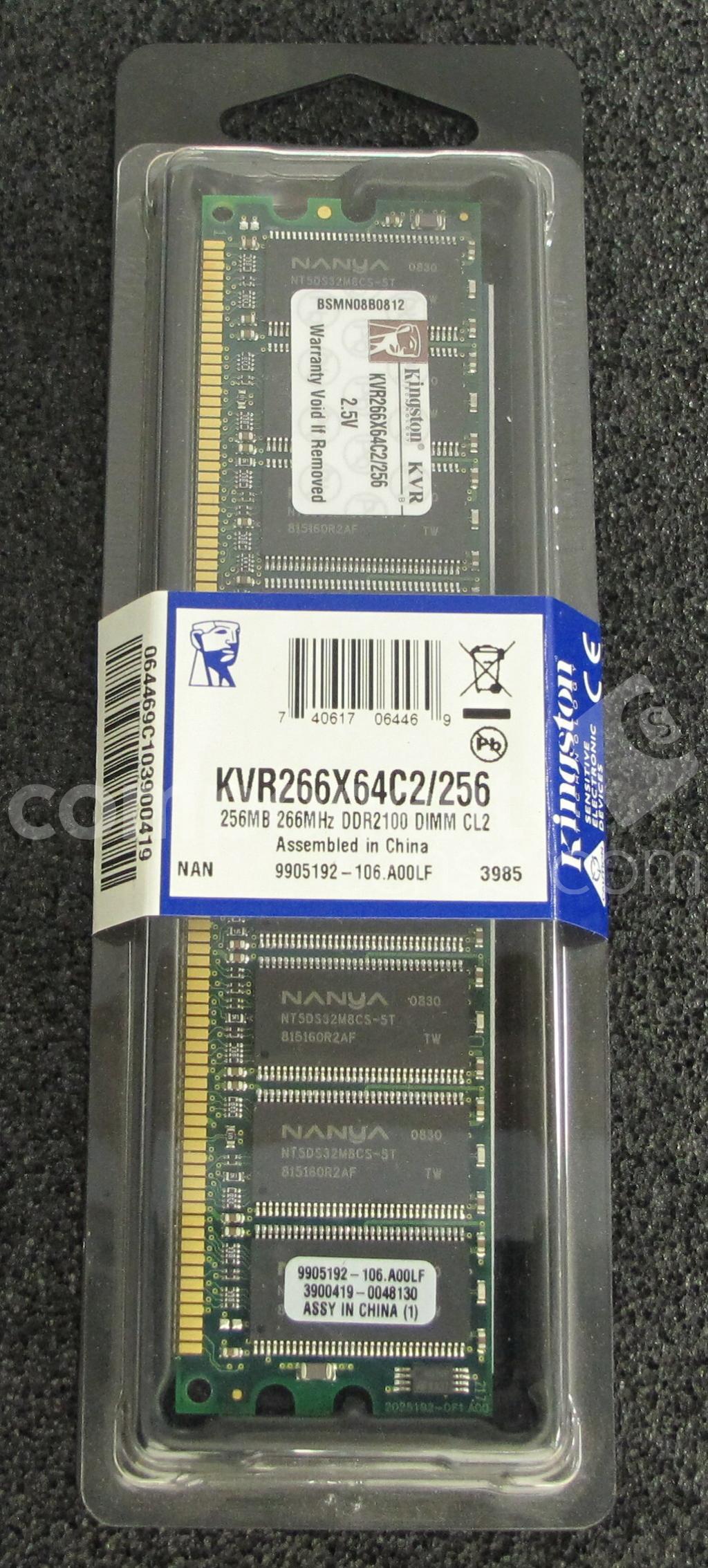 KVR266X64C2/256 Kingston Technology | Component Sense