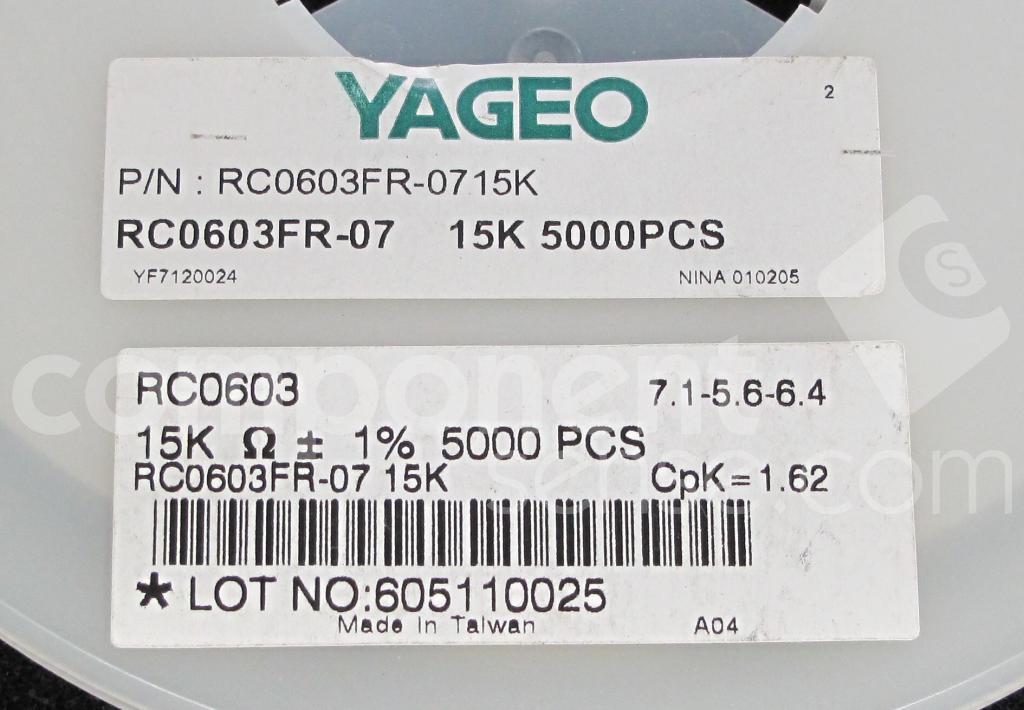 RC0603FR-0715K Yageo, Phycomp [MP] (Philips Div) | Component Sense