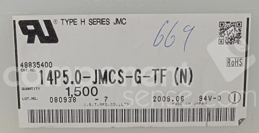 14P5.0-JMCS-G-TF(N) JST Mfg. Co., Ltd. | Component Sense