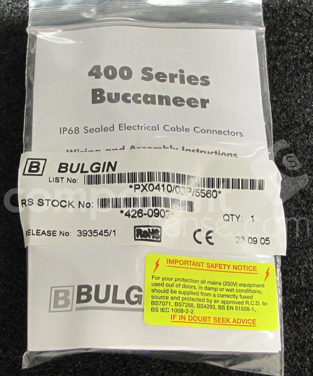 PX0410/03P/5560 Bulgin Components Plc | Component Sense