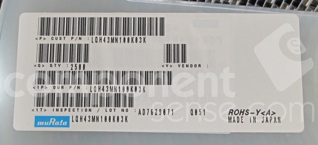LQH43MN100K03K Murata | Component Sense