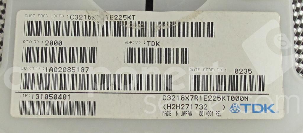 C3216X7R1E225KT000N TDK | Component Sense