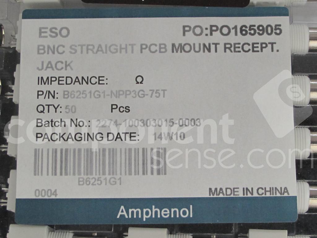B6251G1-NPP3G-75T Amphenol Corp. | Component Sense