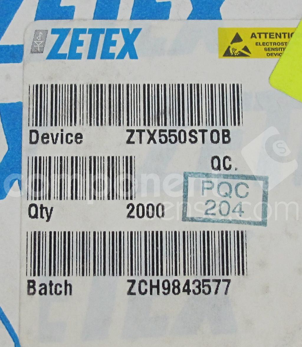 ZTX550STOB Zetex Inc | Component Sense