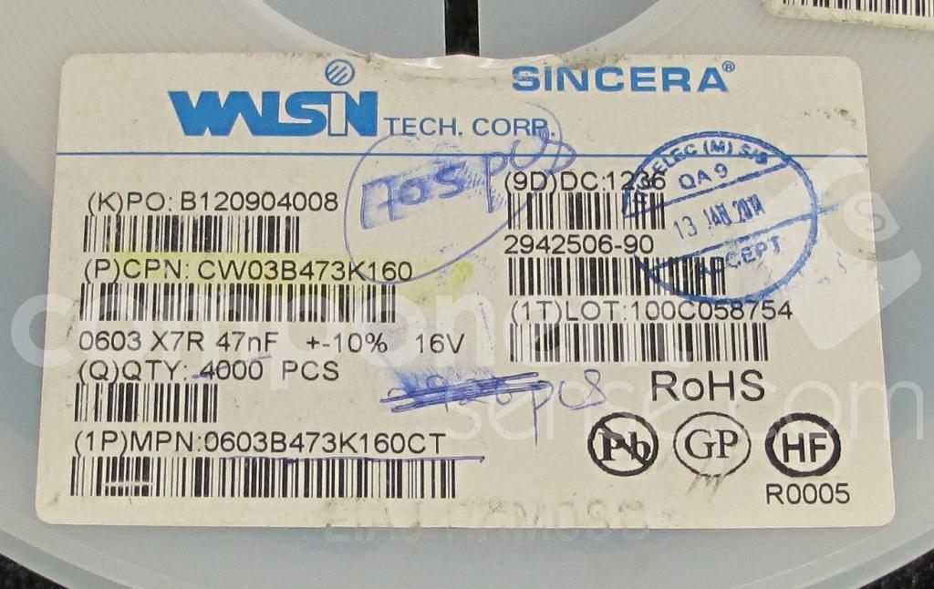 0603B473K160CT Walsin Technology | Component Sense