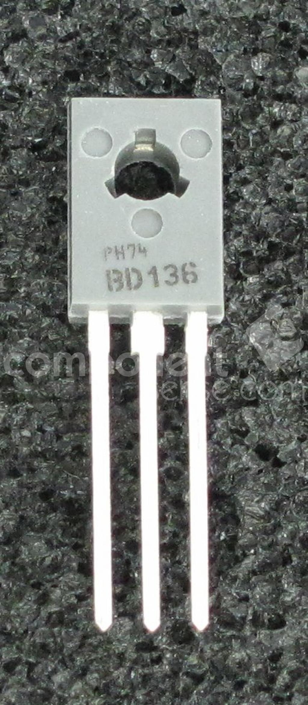 BD136 Philips, STMicroelectronics, ON Semiconductor | Component Sense
