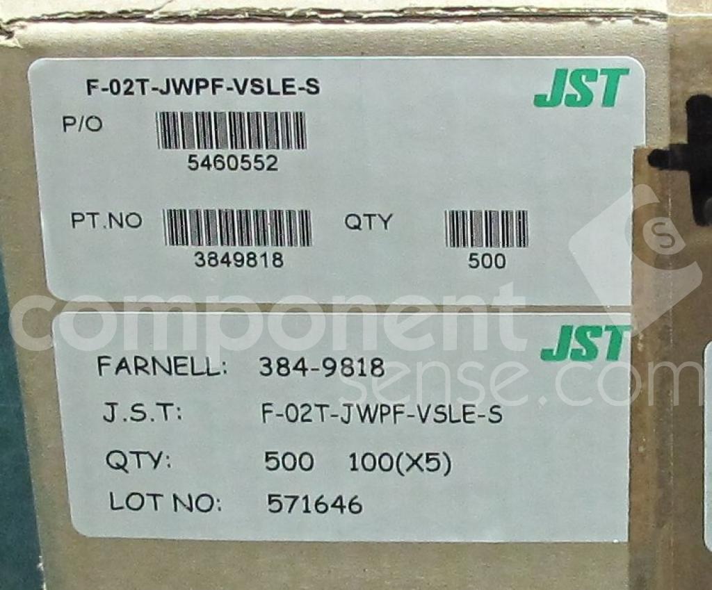 F-02T-JWPF-VSLE-S JST Mfg. Co., Ltd. | Component Sense