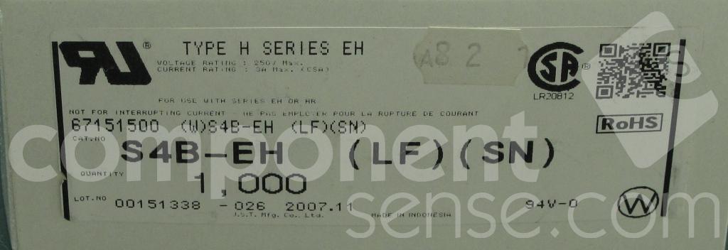 S4B-EH(LF)(SN) JST Mfg. Co., Ltd. | Component Sense
