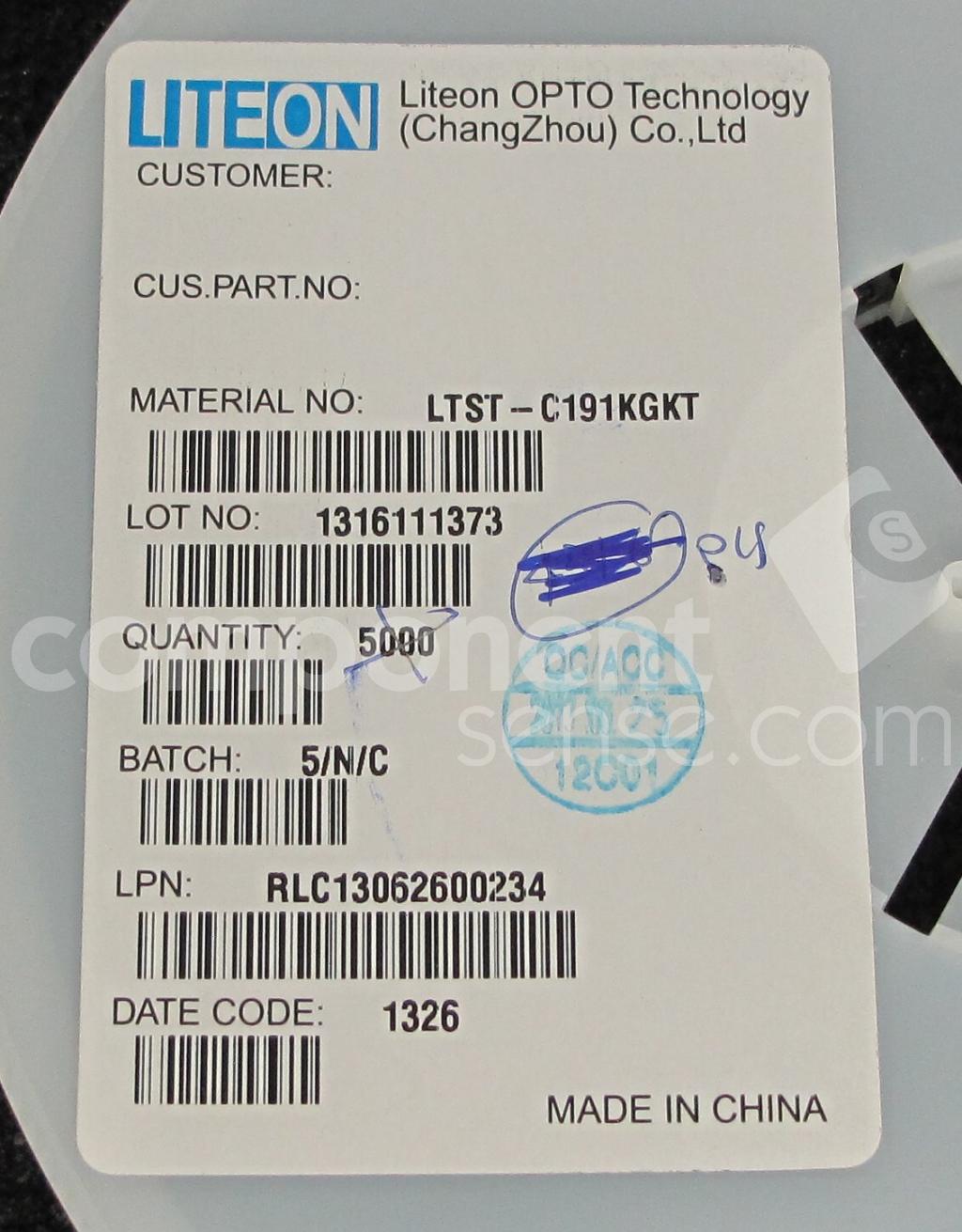 LTST-C191KGKT LiteON Enclosure Inc. | Component Sense