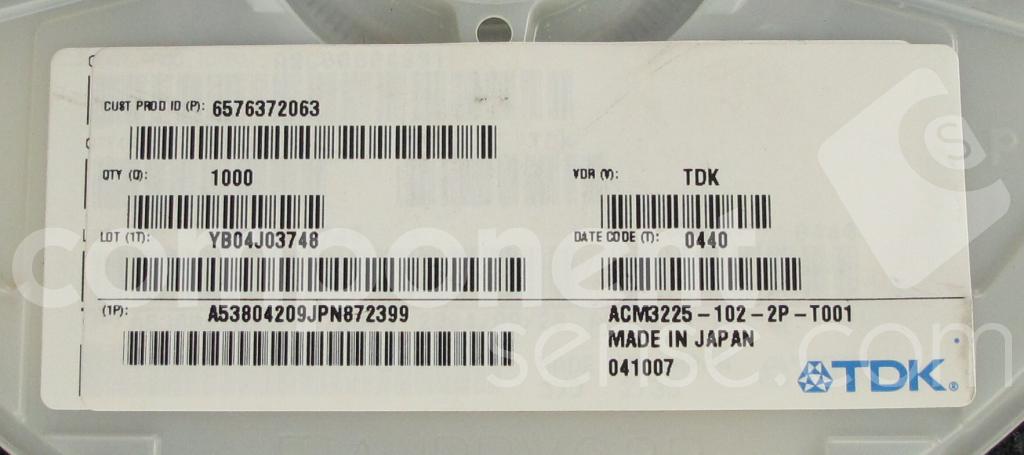 ACM3225-102-2P-T001 TDK | Component Sense