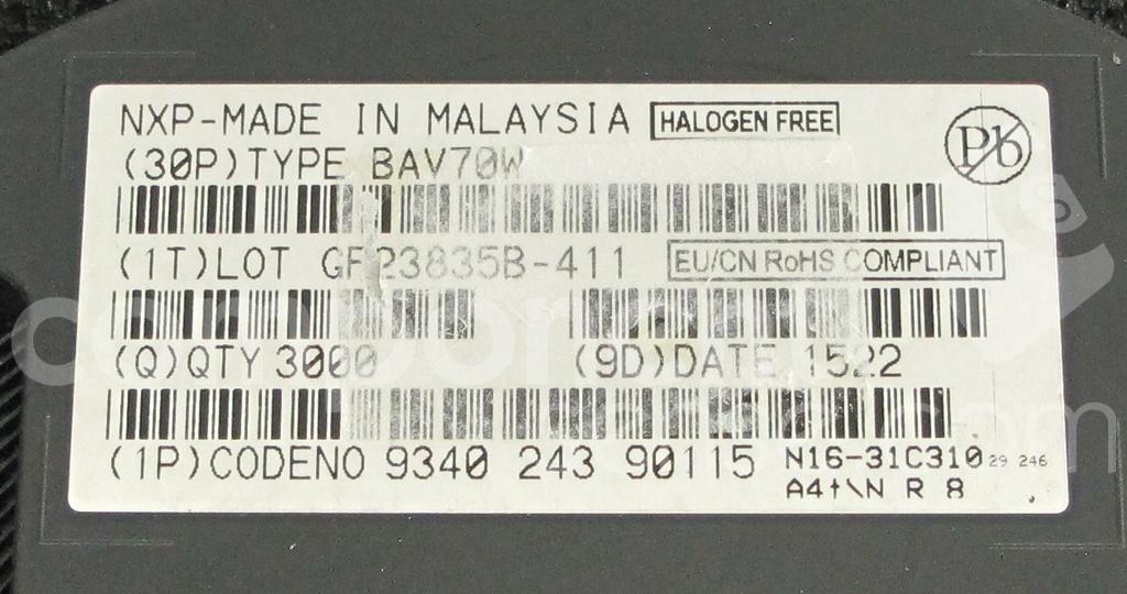 BAV70W,115 NXP Semiconductors | Component Sense