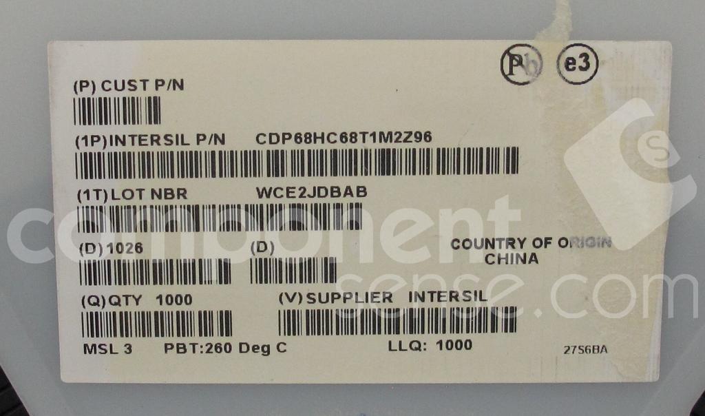 CDP68HC68T1M2Z96 Intersil | Component Sense