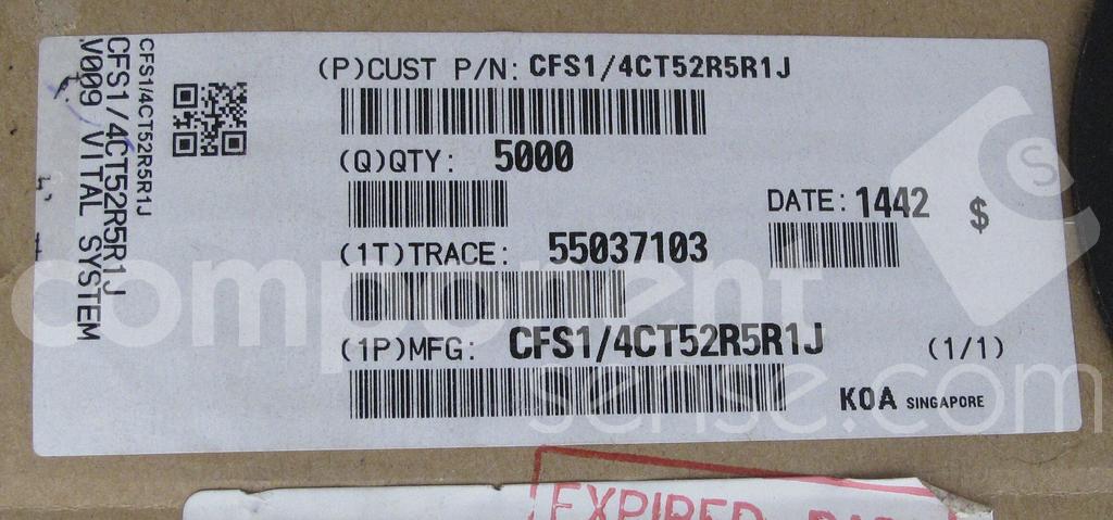 CFS1/4CT52R5R1J KOA CORPORATION | Component Sense