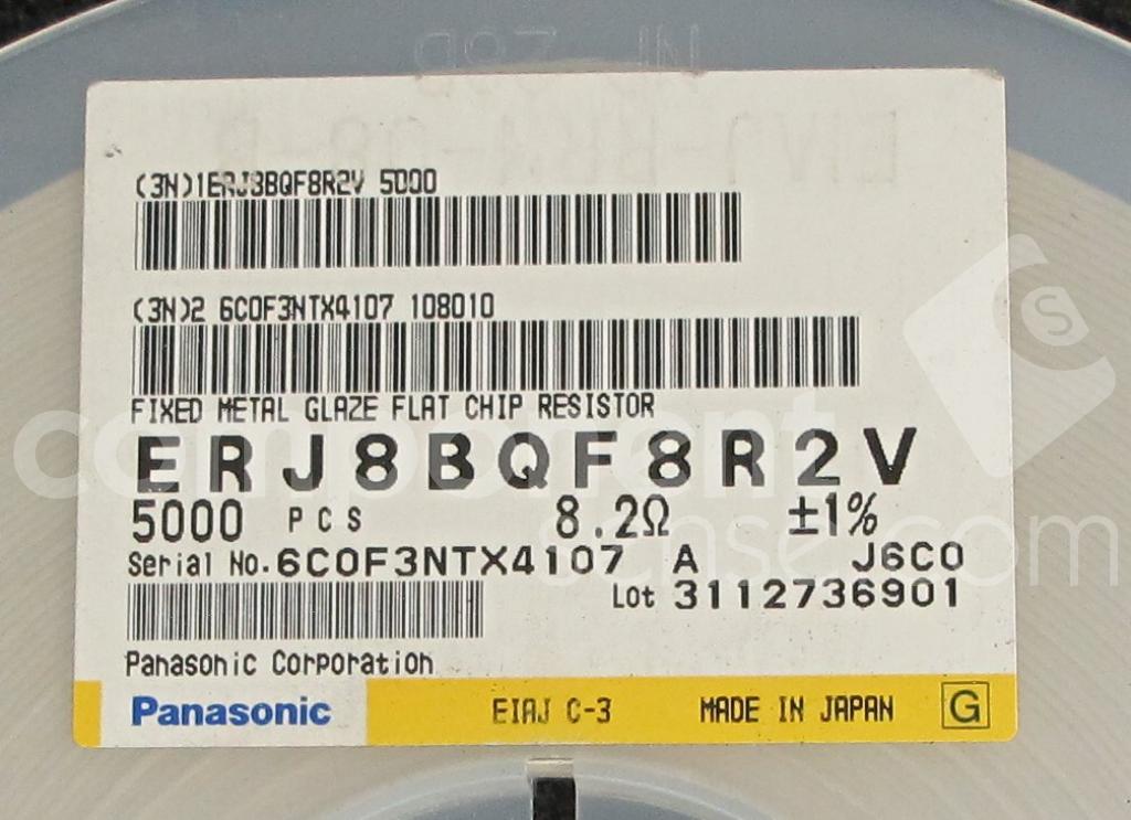 ERJ8BQF8R2V Panasonic Corporation, Panasonic | Component Sense