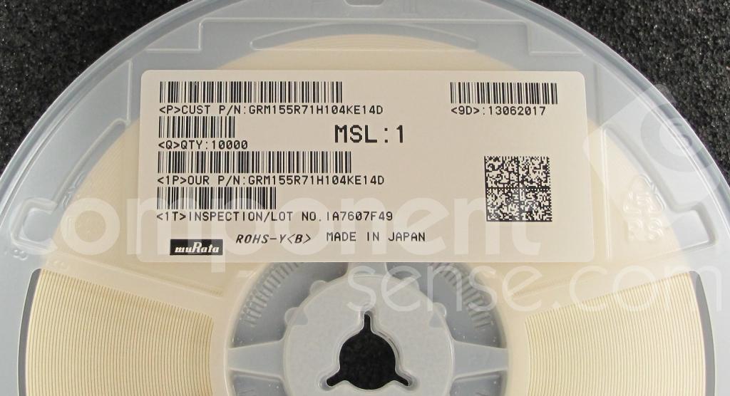 GRM155R71H104KE14D Murata | Component Sense