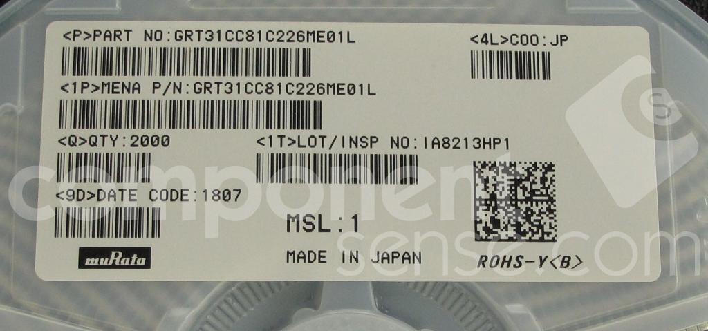 GRT31CC81C226ME01L Murata | Component Sense