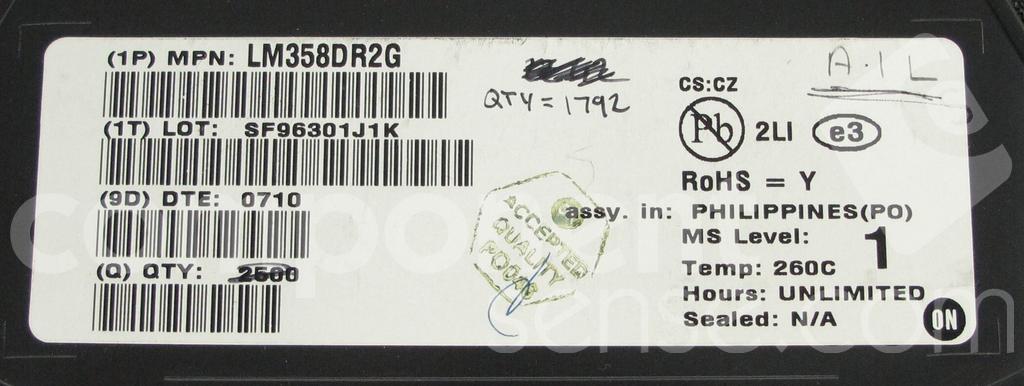 LM358DR2G ON Semiconductor | Component Sense