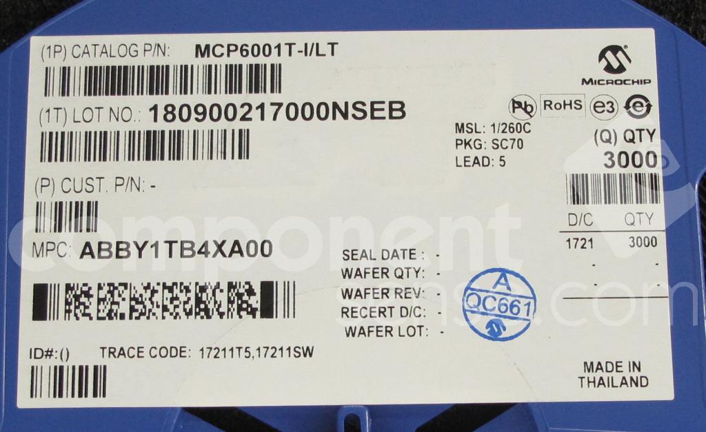 MCP6001T-I/LT Microchip | Component Sense