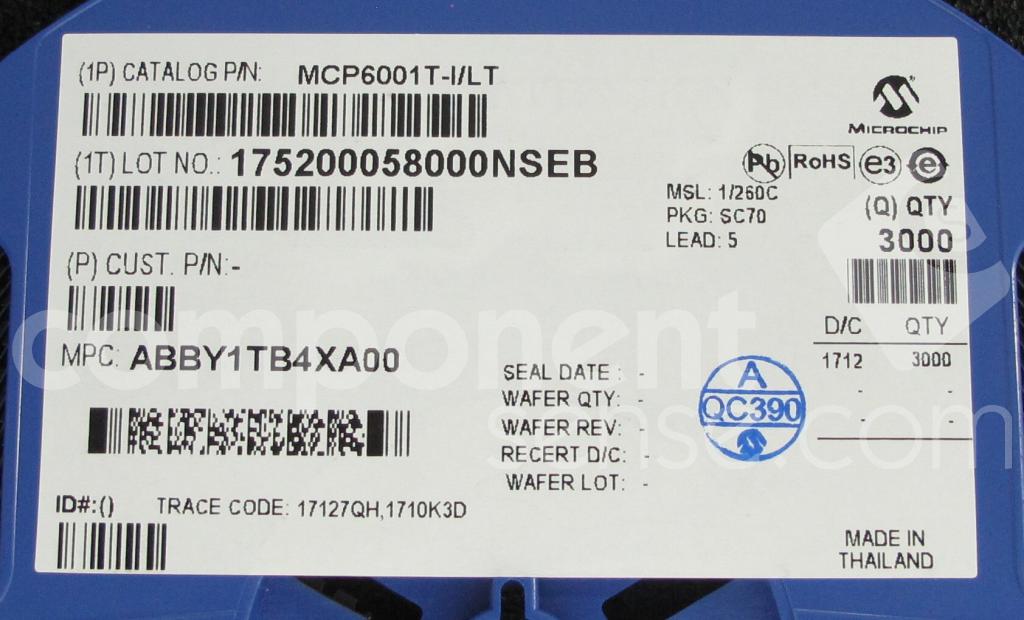 MCP6001T-I/LT Microchip | Component Sense