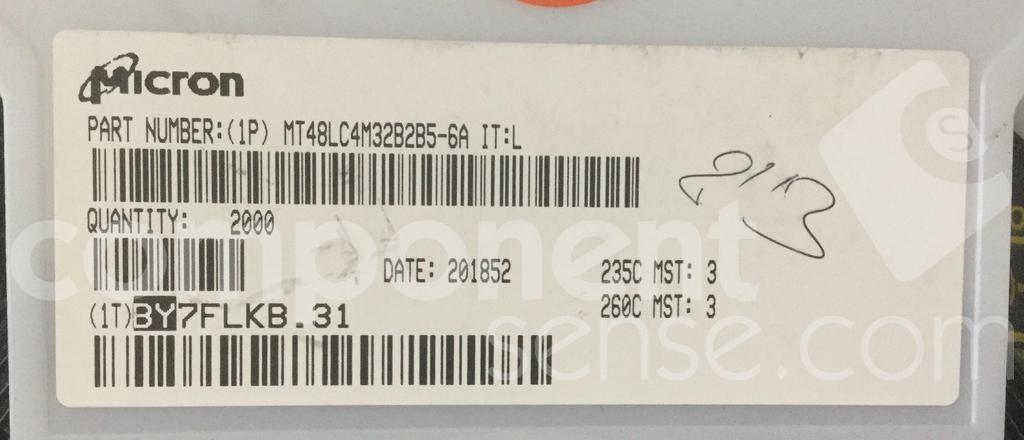 MT48LC4M32B2B5-6A IT:L TR Micron, Micron Technology | Component Sense