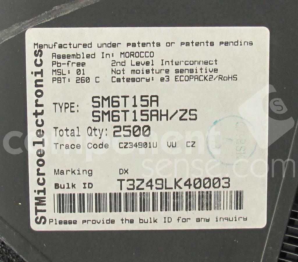 SM6T15A STMicroelectronics | Component Sense