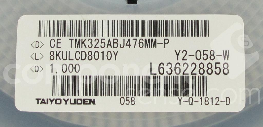TMK325ABJ476MM-P Taiyo Yuden | Component Sense
