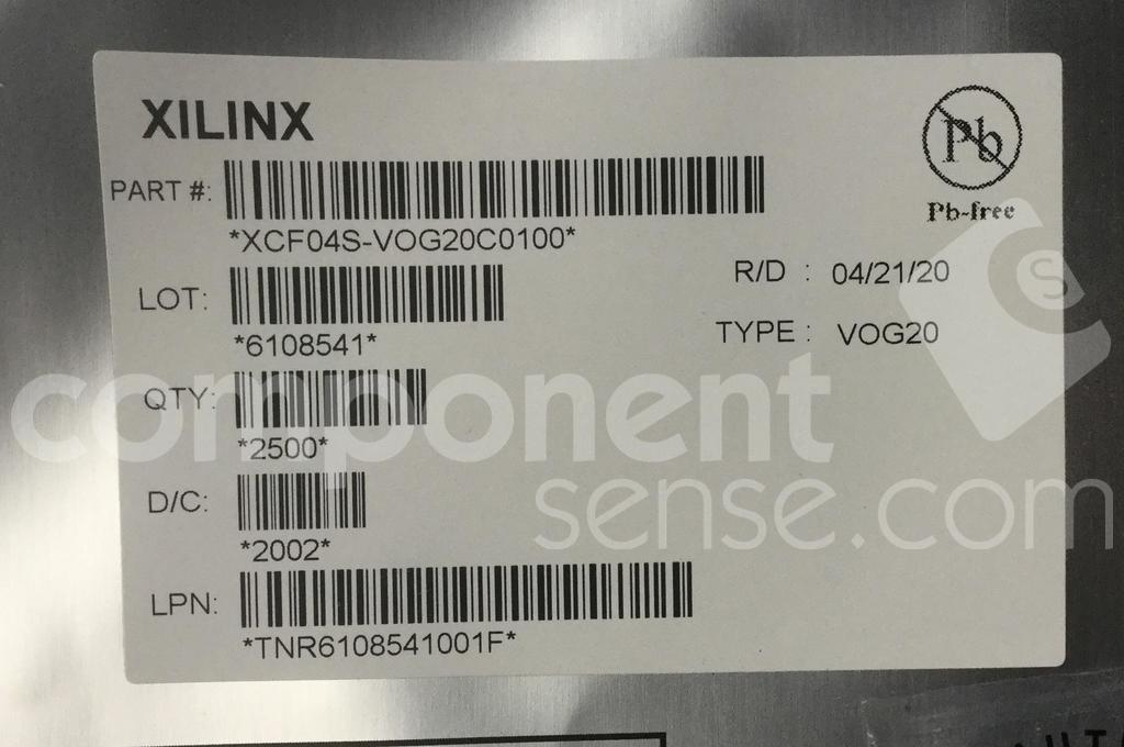XCF04SVOG20C0100 Xilinx | Component Sense