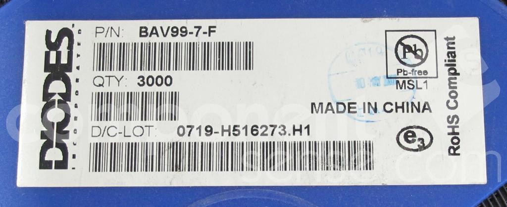 BAV99-7-F Diodes, Inc., Unknown | Component Sense