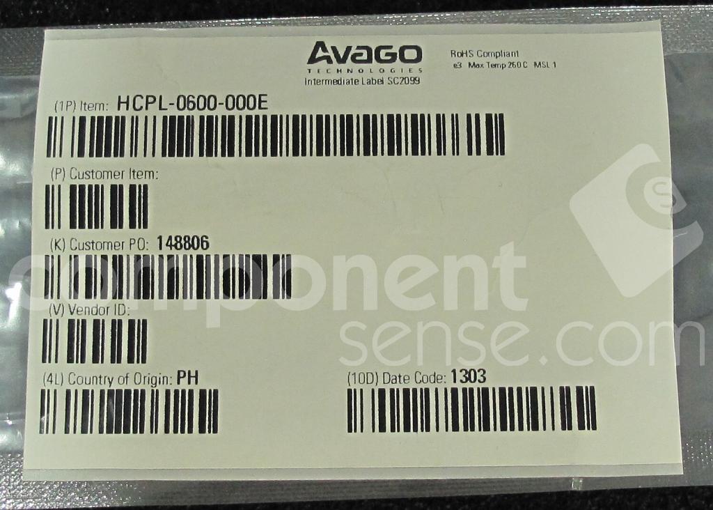 HCPL-0600-000E Avago Technologies | Component Sense