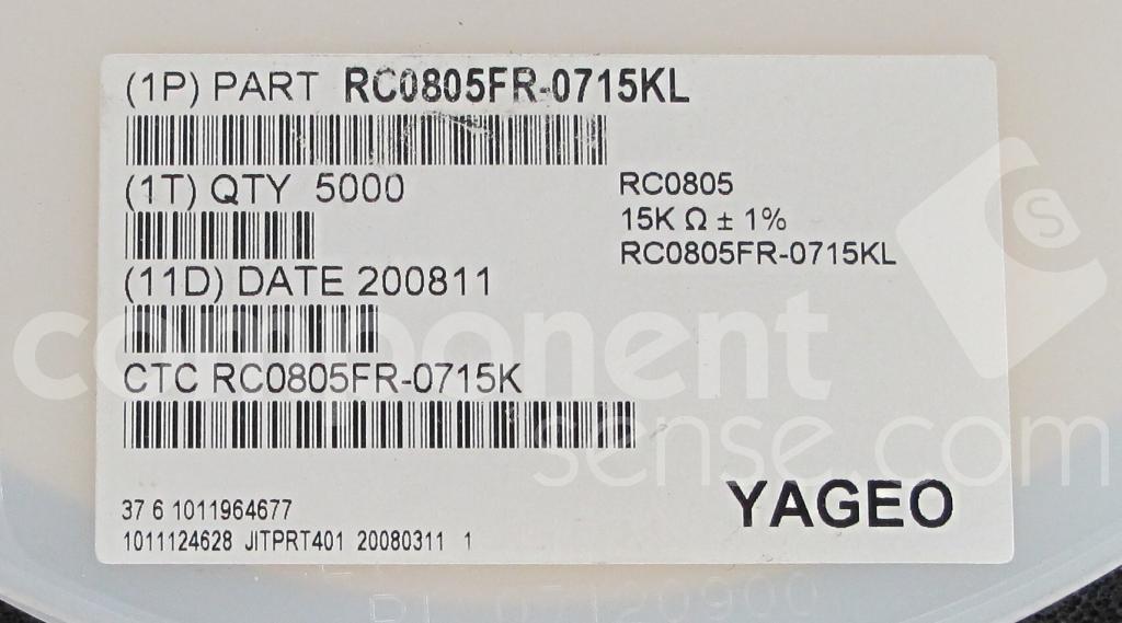 RC0805FR-0715KL Yageo | Component Sense
