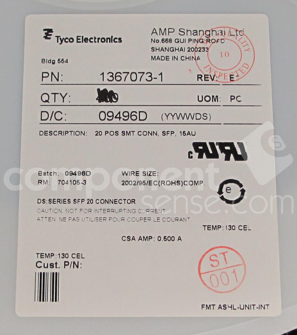 1367073-1 Tyco Electronics, TE CONNECTIVITY | Component Sense