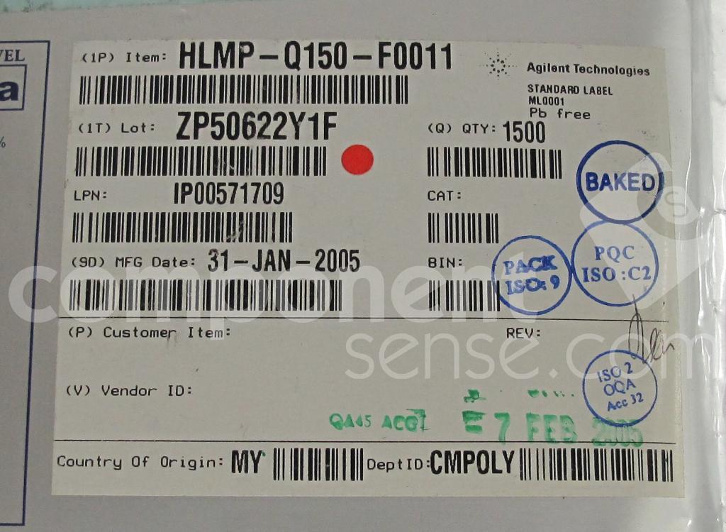 HLMP-Q150-F0011 Agilent Technologies | Component Sense