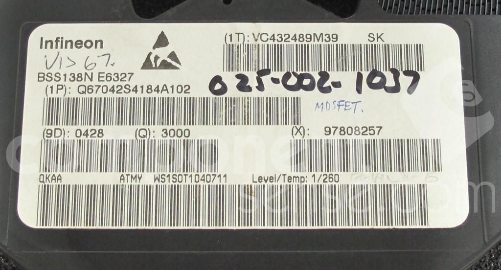 BSS138NE6327 Infineon, Infineon Technology | Component Sense