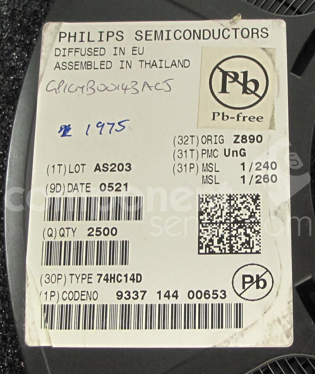 74HC14D Philips, NXP Semiconductors, Philips Semiconductor | Component ...