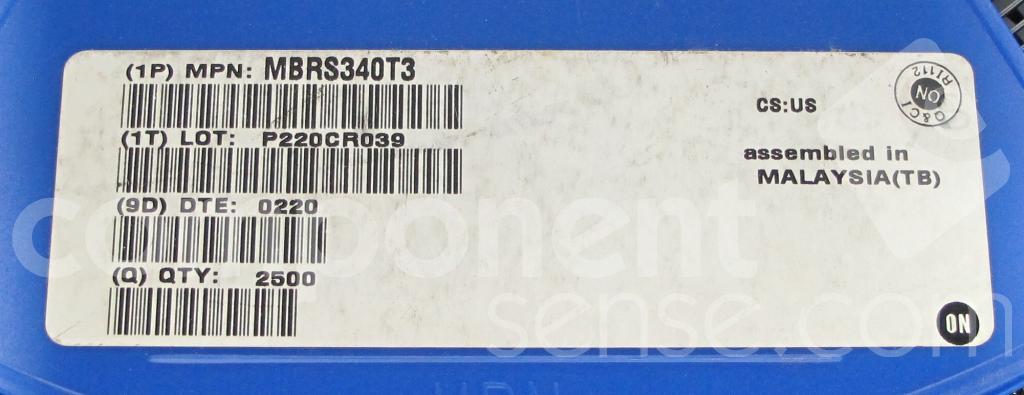 MBRS340T3 ON Semiconductor | Component Sense